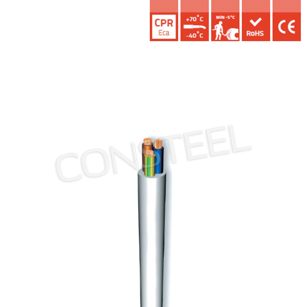 Multi-conductor cables with PVC insulation - H05VV-F, H05VVH2-F, 05VV-F, 05VVH2-F 300/500V